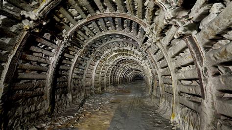 3d Old Underground Mine Excavation Arch Support Model Turbosquid 2174038