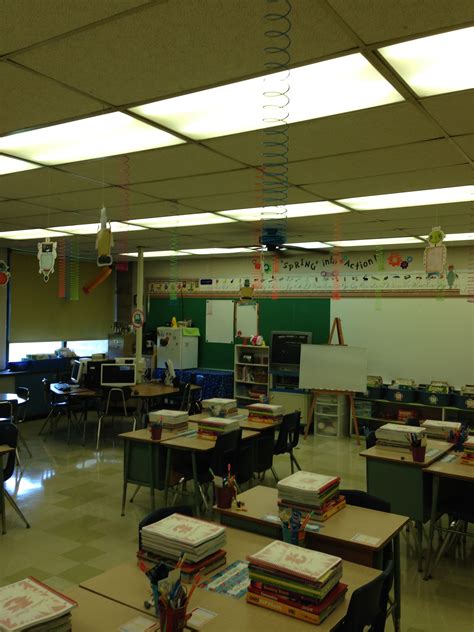 Robot Classroom Decor With Hanging Springs