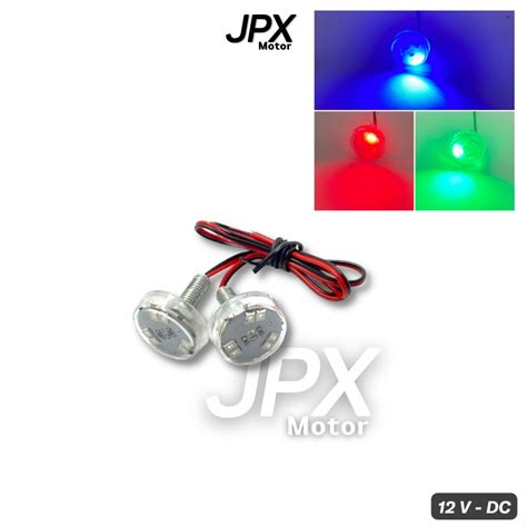 Jual Lampu Mata Elang Motor LED Putar Kedip Warna Warni Universal