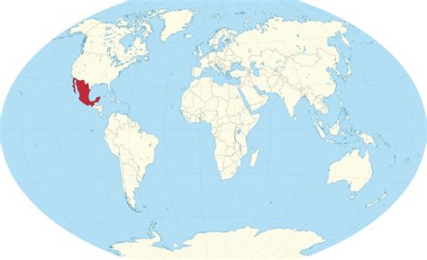 Mexico On World Map Surrounding Countries And Location On Americas Map