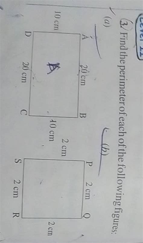 3 Find The Perimeter Of Each Of The Following Figures Filo
