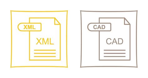 Xml And Cad Icon 33014192 Vector Art At Vecteezy