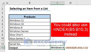 How To Use INDEX Function In Excel 6 Handy Examples
