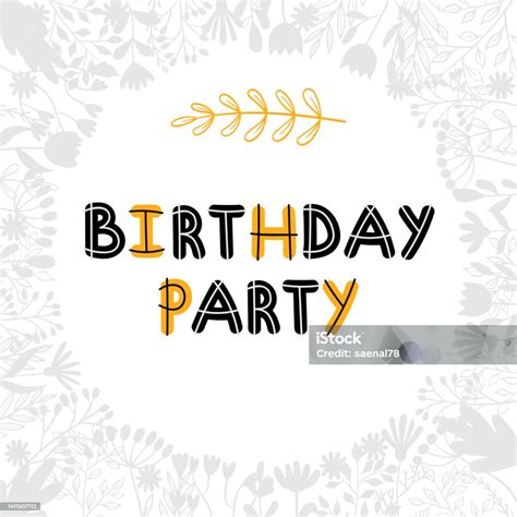 생일 파티 영감과 동기 부여 문구 포스터 배너 엽서를위한 레터링 디자인 인용문 슬로건 개념에 대한 스톡 벡터 아트 및 기타