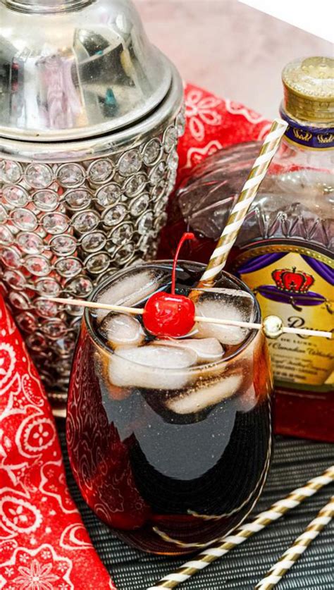 Alcoholic Drinks Best Whiskey Cherry Coke Smash Cocktail Recipe