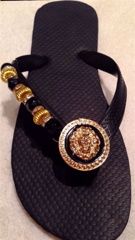 Bold And Dramatic Viva Versace Flip Flops