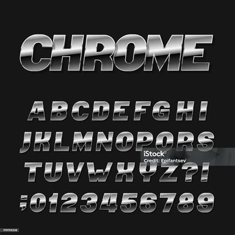 Chrome 效果字母表字體金屬數位 符號和字母向量圖形及更多俄羅斯圖片 俄羅斯 信 文件 報紙頭條 Istock