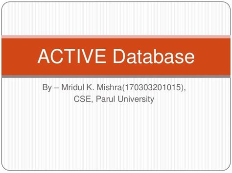 Active Database