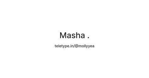 Masha — Teletype