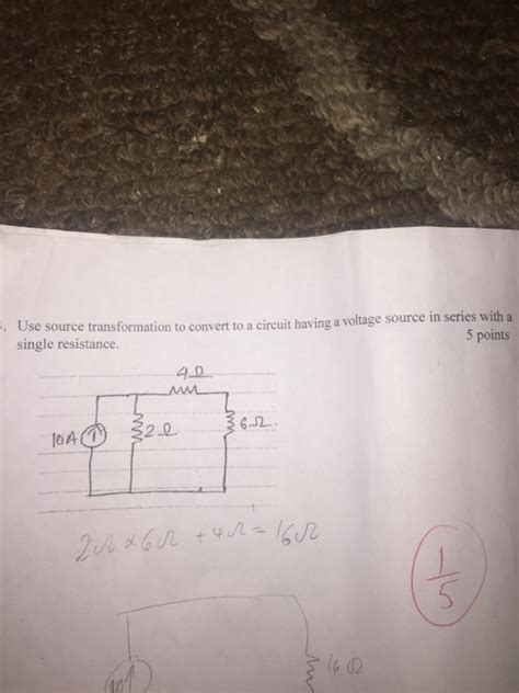 Solved Use Source Transformation To Convert To A Circuit Chegg