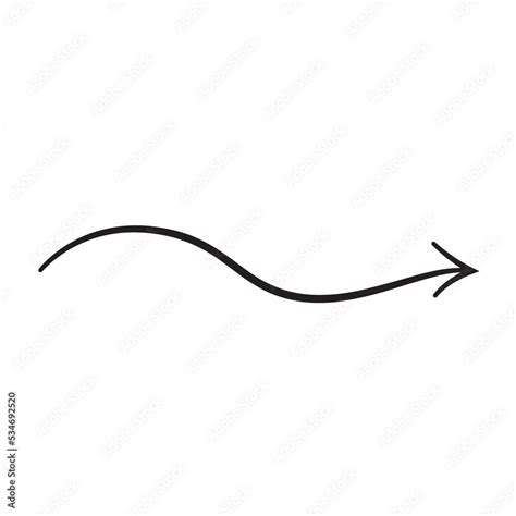Line Art Arrow With Black Thin Line PNG With Transparent Background