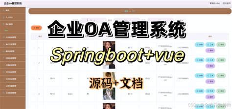 基于javaspringbootvue实现的企业oa管理系统（文末源码lw）131java Springboot Vue Oa系统 Csdn博客