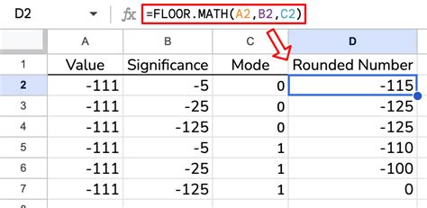 FLOOR MATH Function Google Sheets Sheets Help