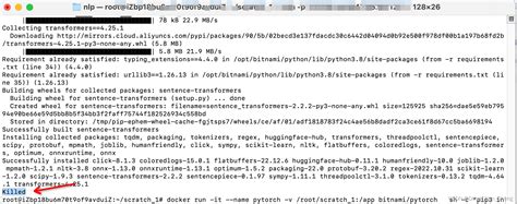 docker pytorch sentence transformers bitnami pytorch killed docker跑神经网络