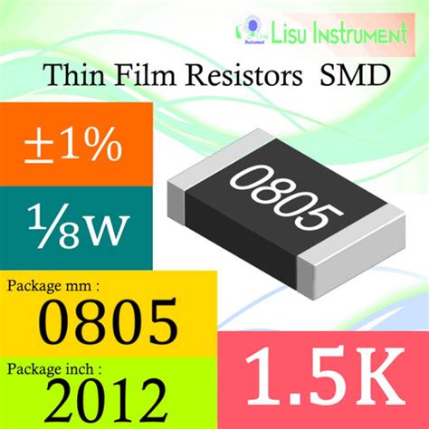 Jual 15k 0805 ±1 Thick Film Resistors Smd Chip Resistor 1k5 1501 1
