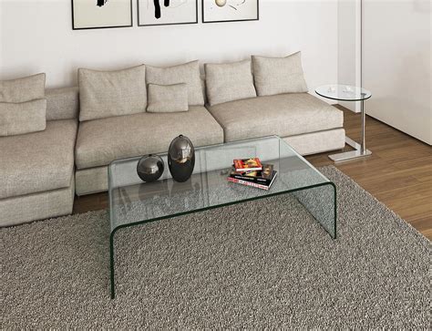Gebogenen Couchtisch Aus Glas Von DREIECK DESIGN Kaufen U TISCHE