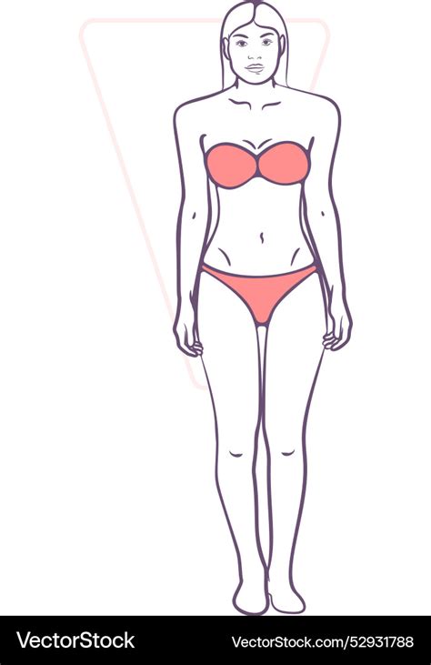 A Stylized Of Female Triangular Royalty Free Vector Image