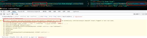 Component Dialog El Dailog V Bindattrs 非 Props属性 报警告问题 · Issue