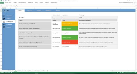 Six Sigma Excel Spreadsheet Template 5 0 LUZ Templates