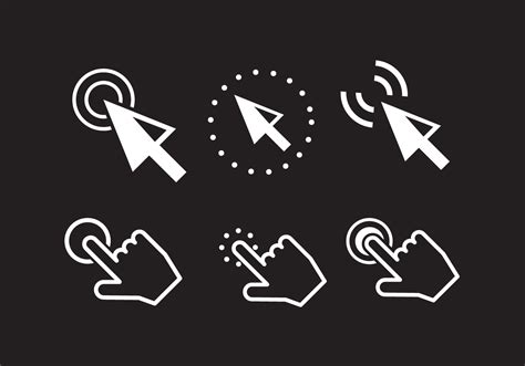 Mouse Click Icons Vector Art At Vecteezy