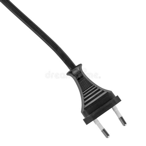 Black Electric Plug Isolated On White Background Stock Image Image Of Current Voltage 375644439