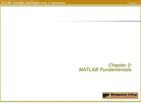 Ppt Matlab Fundamentals Overview Variables Arrays And Mathematical