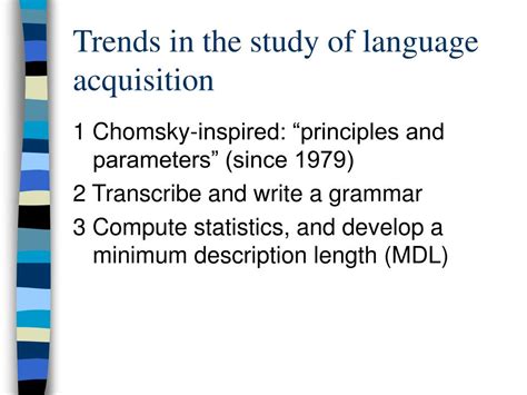 Ppt Statistical Approaches To Language Learning Powerpoint