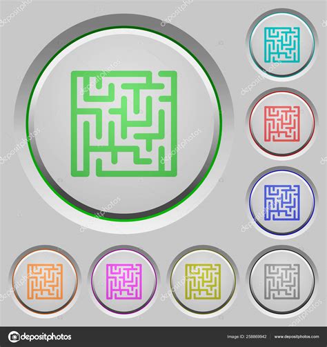 labyrinth push buttons stock vector by ©renegadehomie 258869942