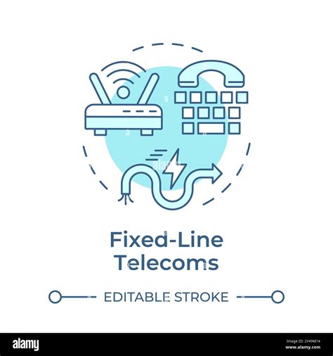 Fixed Line Telecoms Soft Blue Concept Icon Stock Vector Image And Art Alamy