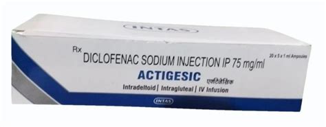 75mg Diclofenac Sodium Injection Ip At Rs 3 25 Piece Diclofenac