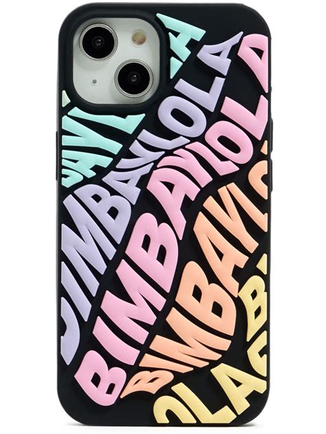 Bimba Y Lola Iphone 14 Logo Embossed Case Black Farfetch