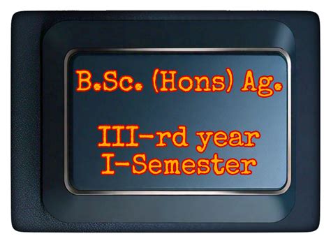 B Sc Hons Agriculture All Semester