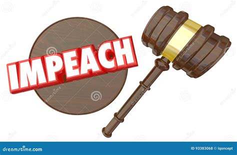 Impeach Judge Gavel Remove President Impeachment Trial Stock