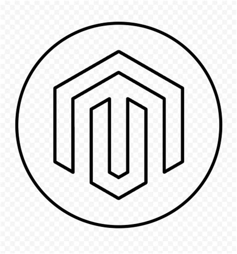 Magento Round Outline Black Logo Icon Png Citypng