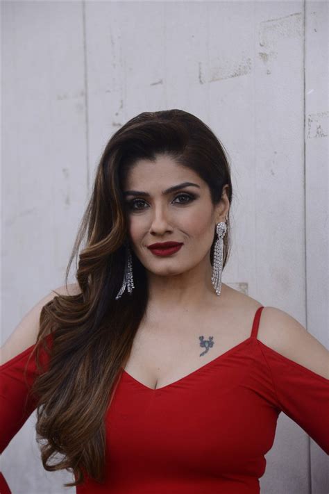 Actress Raveena Tandon Hot In Red Dress Photos Moviegalleri Net