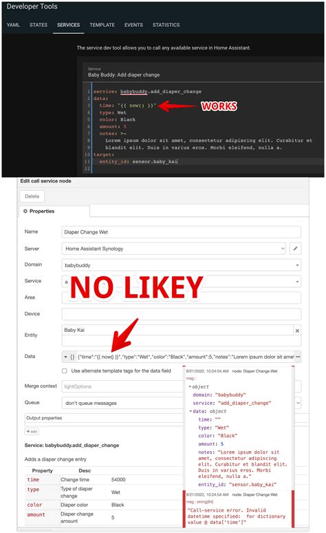 Now Time Passed Through As Variable To Call Service Node Not Too Happy