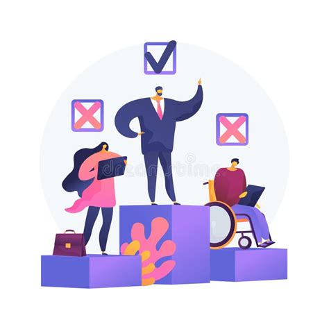 Ilustración Vectorial Abstracta De La Discriminación En El Lugar De