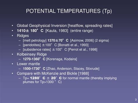 Ppt Summary Of Mantle Temperatures Powerpoint Presentation Free