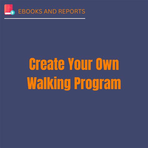 Create Your Own Walking Program Pro Plr Packs
