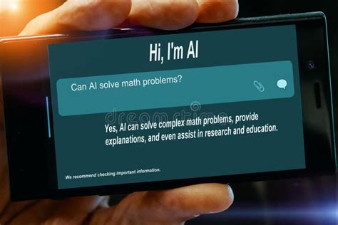 Can Ai Solve Math Problems Question For Ai On Tablet Screen Stock