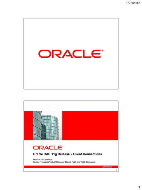 Oracle Rac 11g Release 2 Client Connections Pdf