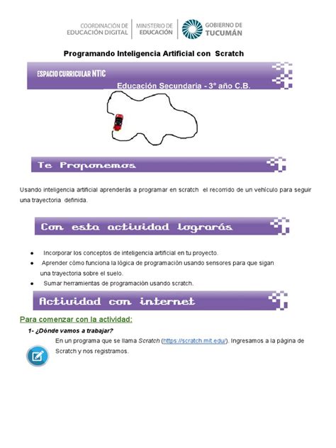 3° Ano Secundaria Programando Inteligencia Artificial Con Scratch Pdf Pdf Scratch Lenguaje