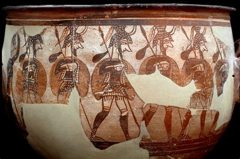Mycenaean Civilization Crater Called The Warriors