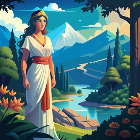 Depict Coronis From Greek Mythology The Beautiful Thessalian Princess And Mother Of Asclepius