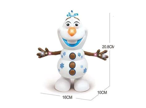 Dancing Snowman Music Olaf Robot With Led Flashlight Electric Action Figures And Statues 14 71