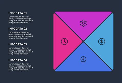 Triángulo Infografía Con 4 4 Elementos Presentaciones Ilustración