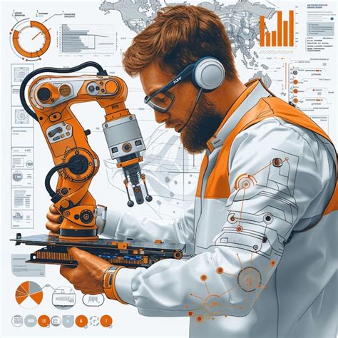 Tech Entrepreneur Quantitative Analyst Illustration Premium Ai