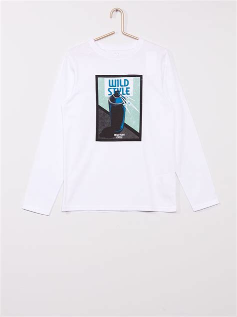 T Shirt Imprimé Blanc Kiabi 500€