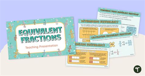 Equivalent Fractions Teaching Resources Teach Starter