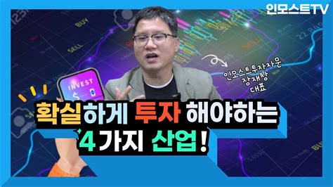 인모스트투자자문 확실하게 투자해야 하는 4가지 산업 이것만 잘 Youtube